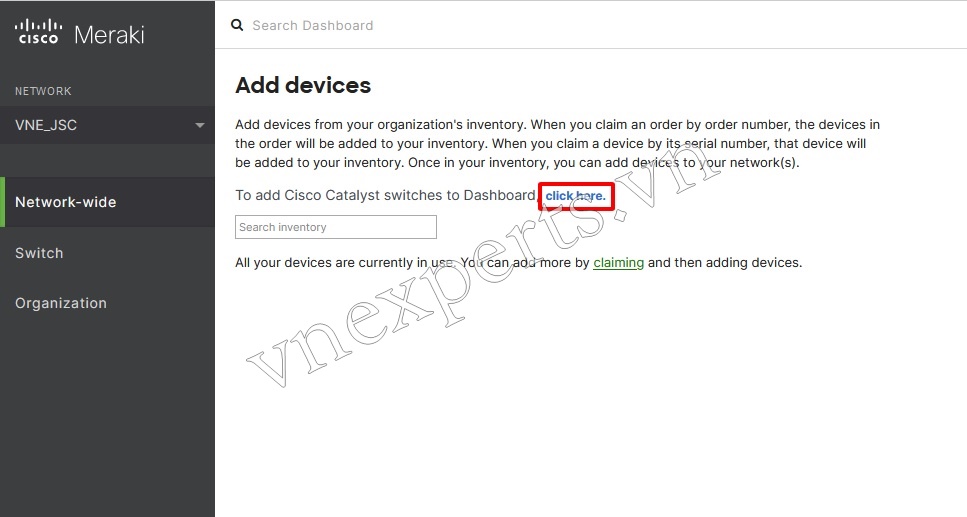 Hướng dẫn monitor Catalyst switch Cisco trên Meraki Dashboard