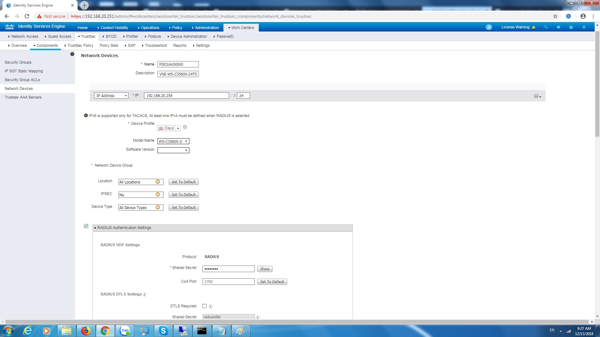 LAB Cisco TrustSec, Cisco ISE (Cisco NAC)